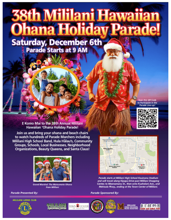 Christmas parade information
